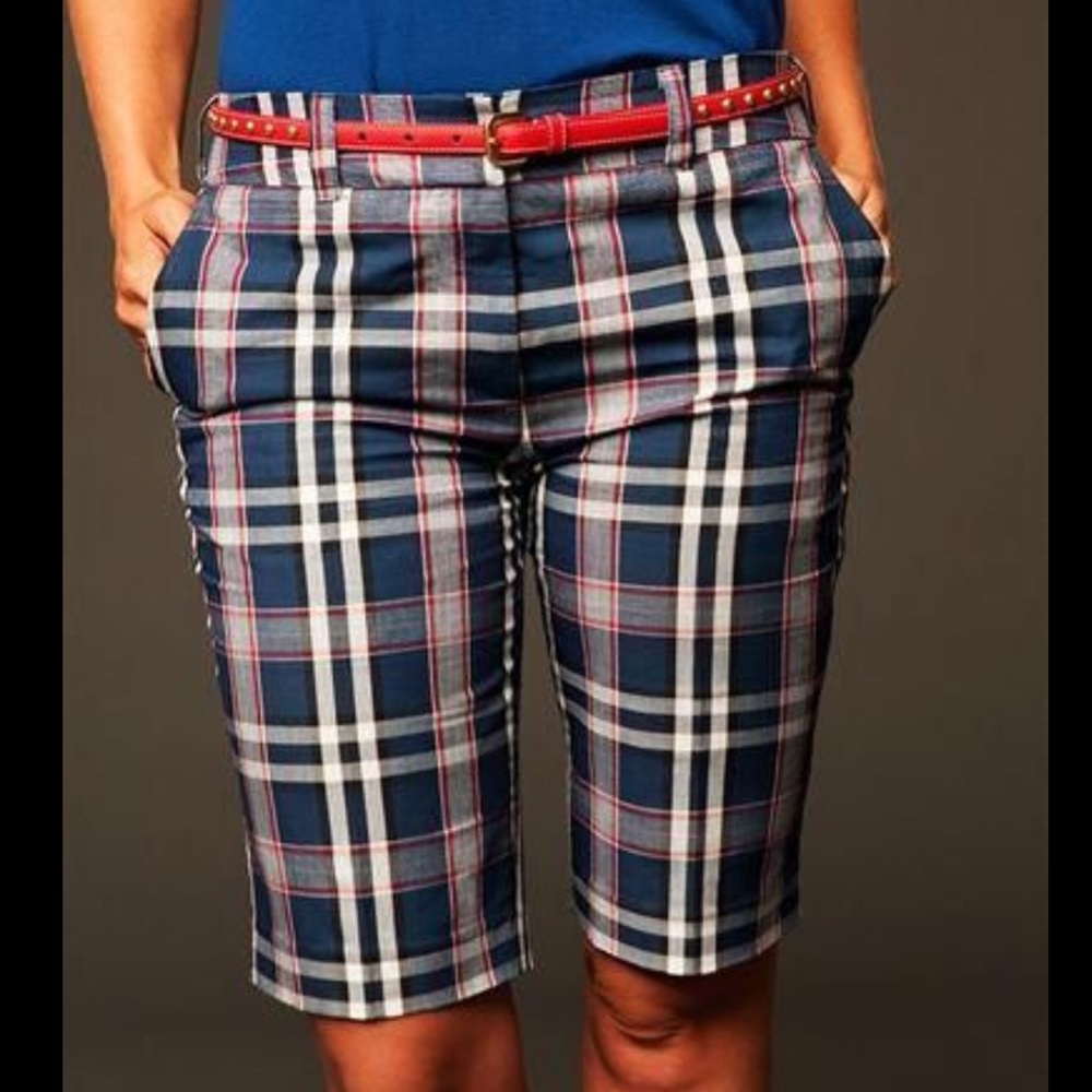 Lizzie Driver Plaid Golf Shorts Gem
